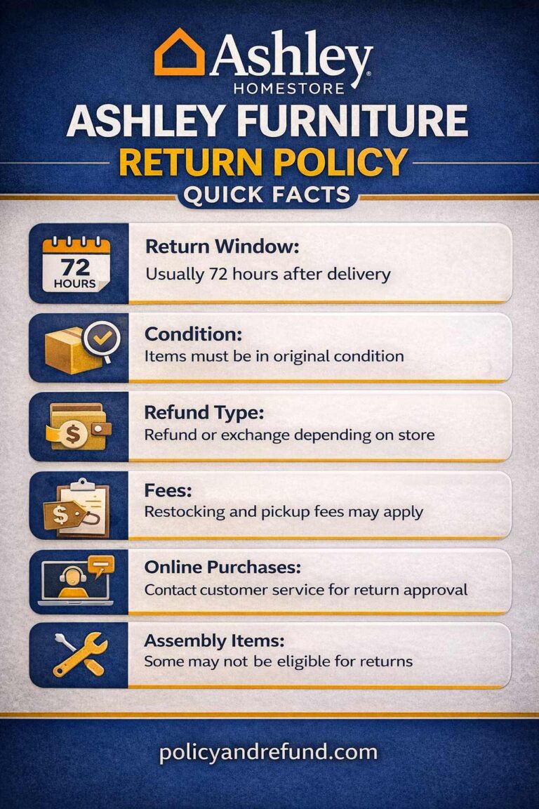 Ashley Furniture Return Policy: Everything You Need to Know