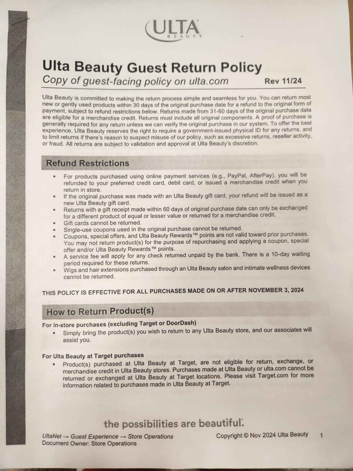 Ulta Beauty Returns Policy (2026): Refunds, Used Makeup & Online Orders